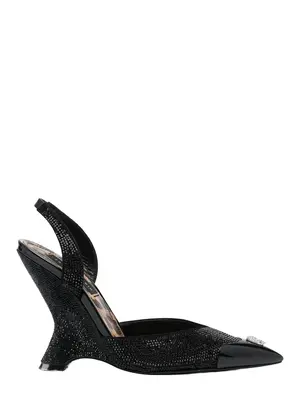 Philipp Plein Decollete 105mm Crystal-embellished Pumps - Black