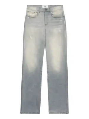 Ami Mid-rise Straight-leg Jeans - Grey