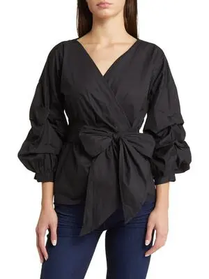 NIKKI LUND NIKKI LUND Anna Tie-Waist Wrap Top