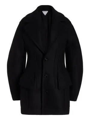 Bottega Veneta Stretch-wool Felt Short Coat - Black