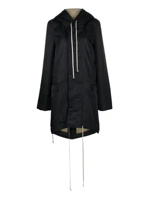 Rick Owens Luxor Fishtail Parka Coat - Black