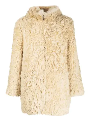 ERL Faux-fur Hooded Coat - Brown