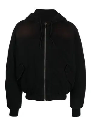 424 424 Zip-Up Padded Hooded Jacket