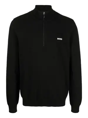BOSS Momentum Half-zip Sweatshirt - Black