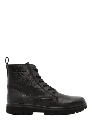 Calvin Klein 40mm Leather Boots - Black