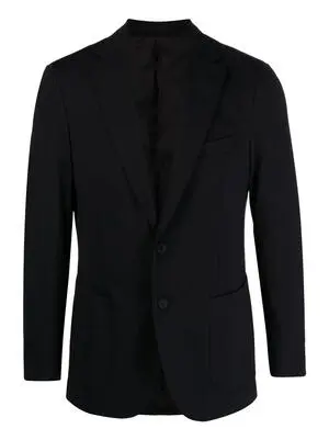 Boggi Milano Peak-lapels Single-breasted Blazer - Black