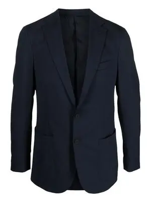 Boggi Milano Single-breasted Notched-lapels Blazer - Blue