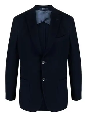 Boggi Milano B-jersey Cotton Blazer - Blue