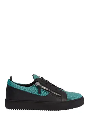 GIUSEPPE ZANOTTI Frankie Double-zip Low-top Sneakers - Black