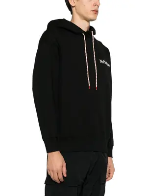 Aries Slogan-print Cotton Hoodie - Black