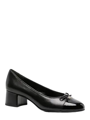 Tory Burch 45mm Cap-toe Leather Pumps - Black