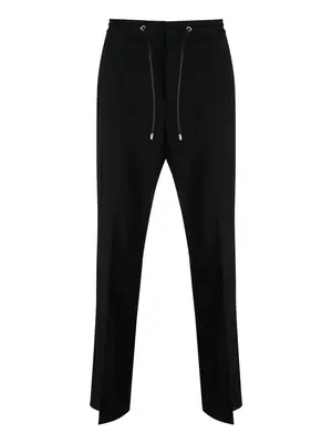Loewe Piped-trim Wool Track Pants - Black
