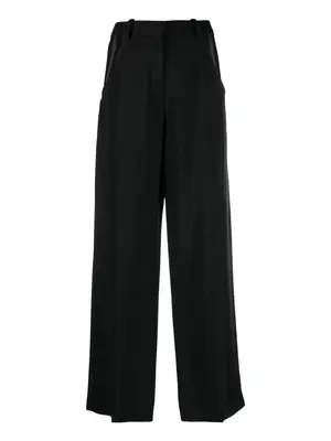 MUGLER Wide-leg Trousers - Black
