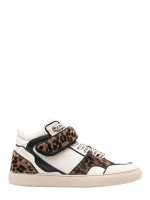 Zadig&Voltaire Mid Flash Leopard-effect Sneakers - Neutrals
