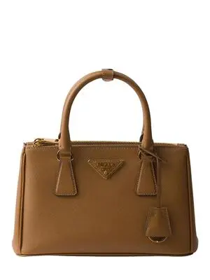 Prada Prada Galleria Small Saffiano Top-Handle Bag Caramel