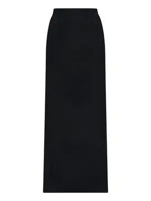 Dolce & Gabbana High-slitted Cady Maxi Skirt - Black
