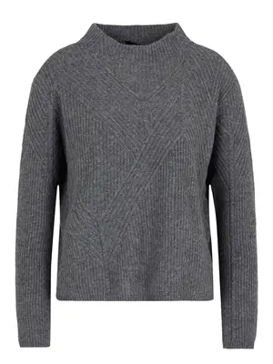 Emporio Armani Ribbed Knit Wool-blend Jumper - Grey