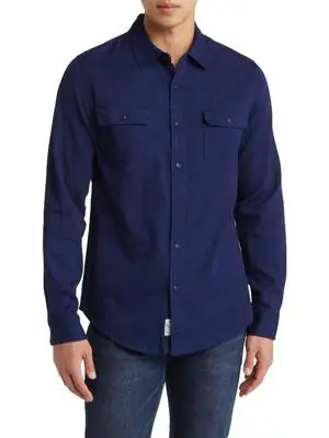 SCHOTT Two-pocket Flannel Button-up Shirt