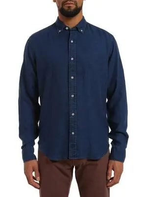 34 HERITAGE Lyocell Denim Button-down Shirt