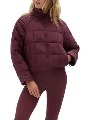 HALFDAYS Nellie Packable Puffer Jacket - Glazed Cherry