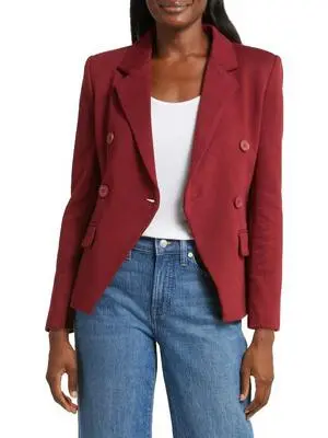 GIBSONLOOK Double Breasted Blazer - Cabernet