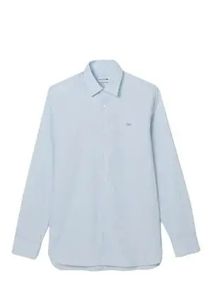Lacoste Slim Fit Pinstripe Stretch Button-up Shirt - Blanc/panorama