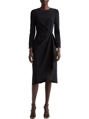 CAROLINA HERRERA Carolina Herrera Pleated Tulip Midi Dress