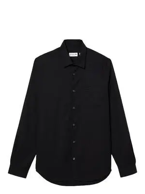 Lacoste Regular Fit Solid Poplin Button-up Shirt - 031 Noir