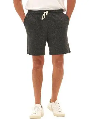 THREADS 4 THOUGHT Garrett Drawstring Fleece Shorts - Heather Black