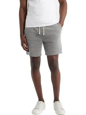 THREADS 4 THOUGHT Garrett Drawstring Fleece Shorts - Light Heather Grey