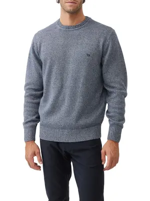 Rodd & Gunn Rodd & Gunn Cotton Crewneck Sweater Indigo