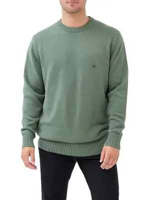 Rodd & Gunn Rodd & Gunn Cotton Crewneck Sweater Olive
