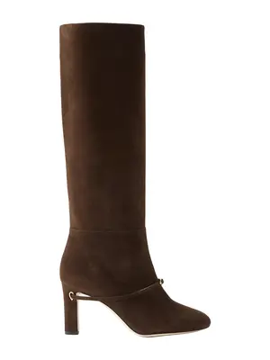 Jennifer Chamandi Samuele 85 Suede Knee Boots - Brown