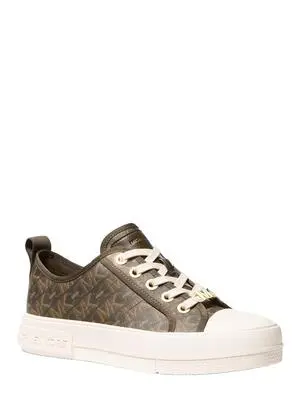 Michael Kors Evy Empire Signature Logo Sneakers - Brown