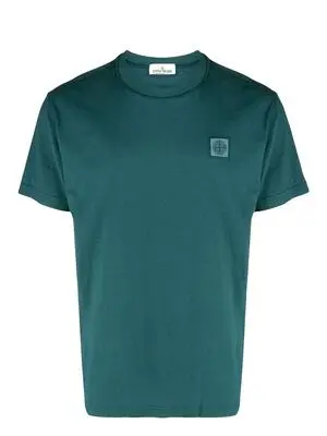 Stone Island Compass-patch Cotton T-shirt - Green