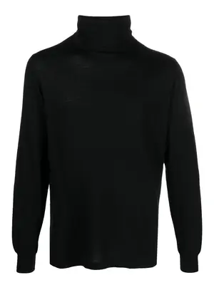 ERALDO Roll-neck Wool-blend Jumper - Black