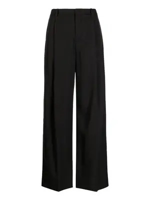 Vince Pleated Wide-leg Trousers - Black