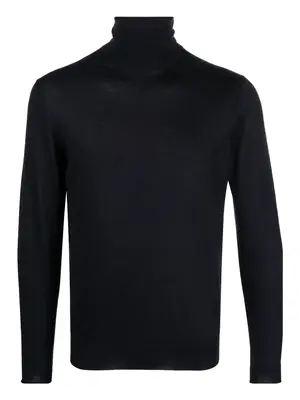 ERALDO Roll-neck Cashmere-blend Jumper - Blue