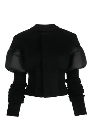 Rick Owens Cropped Panelled Jacket - Black