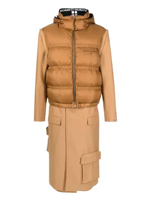 ROMEO HUNTE Puffer Padded Coat - Brown