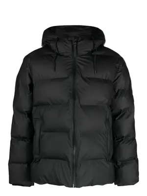 Rains Alta Hooded Puffer Jacket - Black