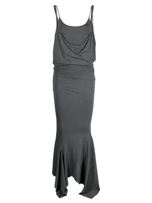 Attico Draped Mélange Dress - Grey