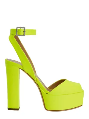 GIUSEPPE ZANOTTI 120mm Betty Platform Sandals - Yellow