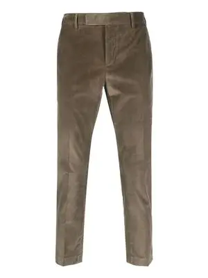 PT TORINO Corduroy Straight-leg Trousers - Green