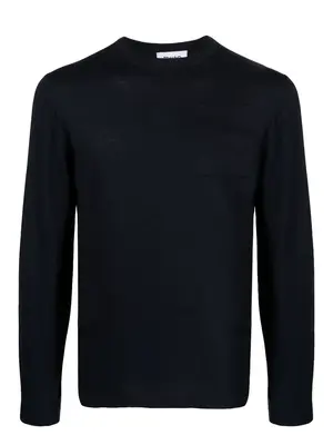 ERALDO Crew-neck Wool-blend Jumper - Blue