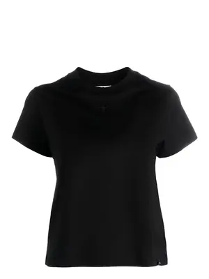 COURREGES Crew-neck Jersey T-shirt - Black