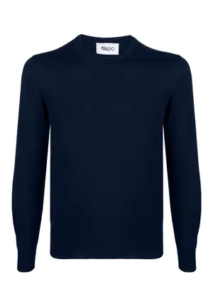 ERALDO Crew-neck Merino-wool Jumper - Blue