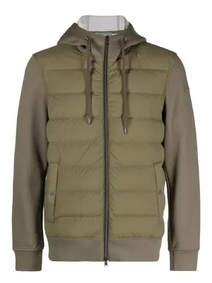 Herno Quilted-panel Hooded Jacket - Green