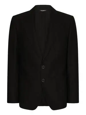 Dolce & Gabbana Deconstructed Single-breasted Linen Blazer - Black