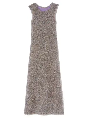 JIL SANDER V-neck Midi Dress - Silver